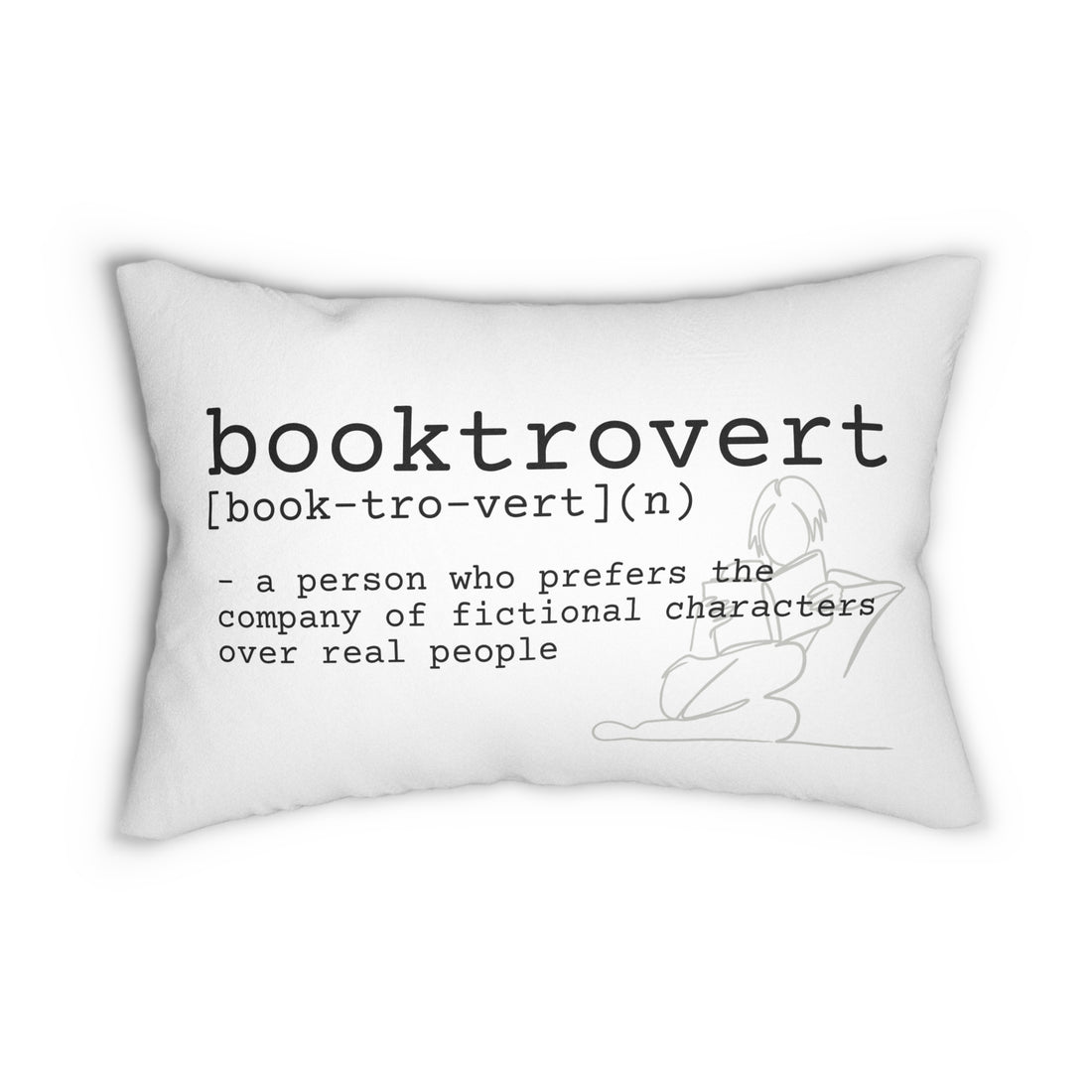 Booktrovert Definition - Lumbar Pillow – RevealBookBox